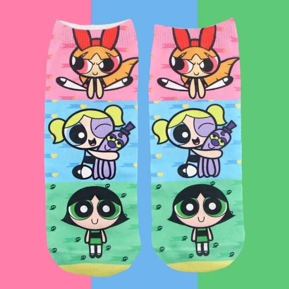 Accessories | Vintage 9s Cartoon Powerpuff Girls Socks | Poshmark